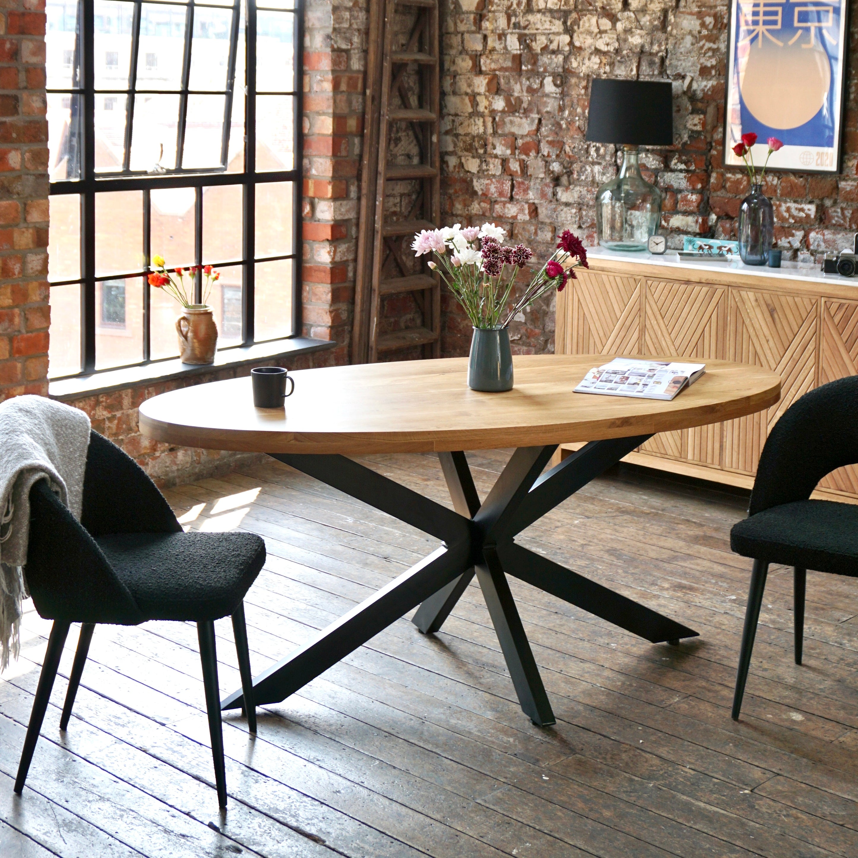 Sara Oval Solid Oak Dining Table (2 Sizes) – COKU Limited
