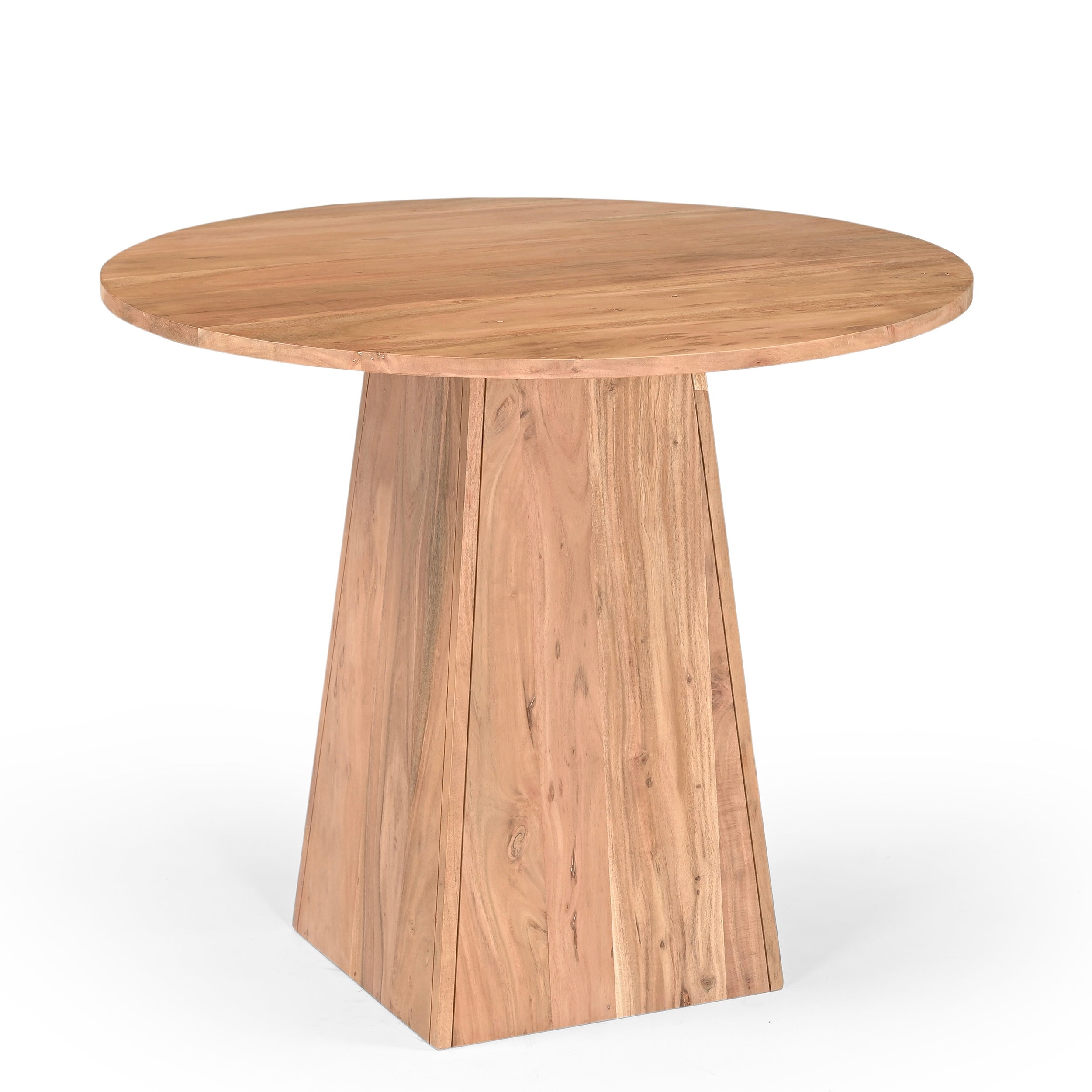 Hikari Round Solid Acacia Wood Dining Table Natural – COKU Limited