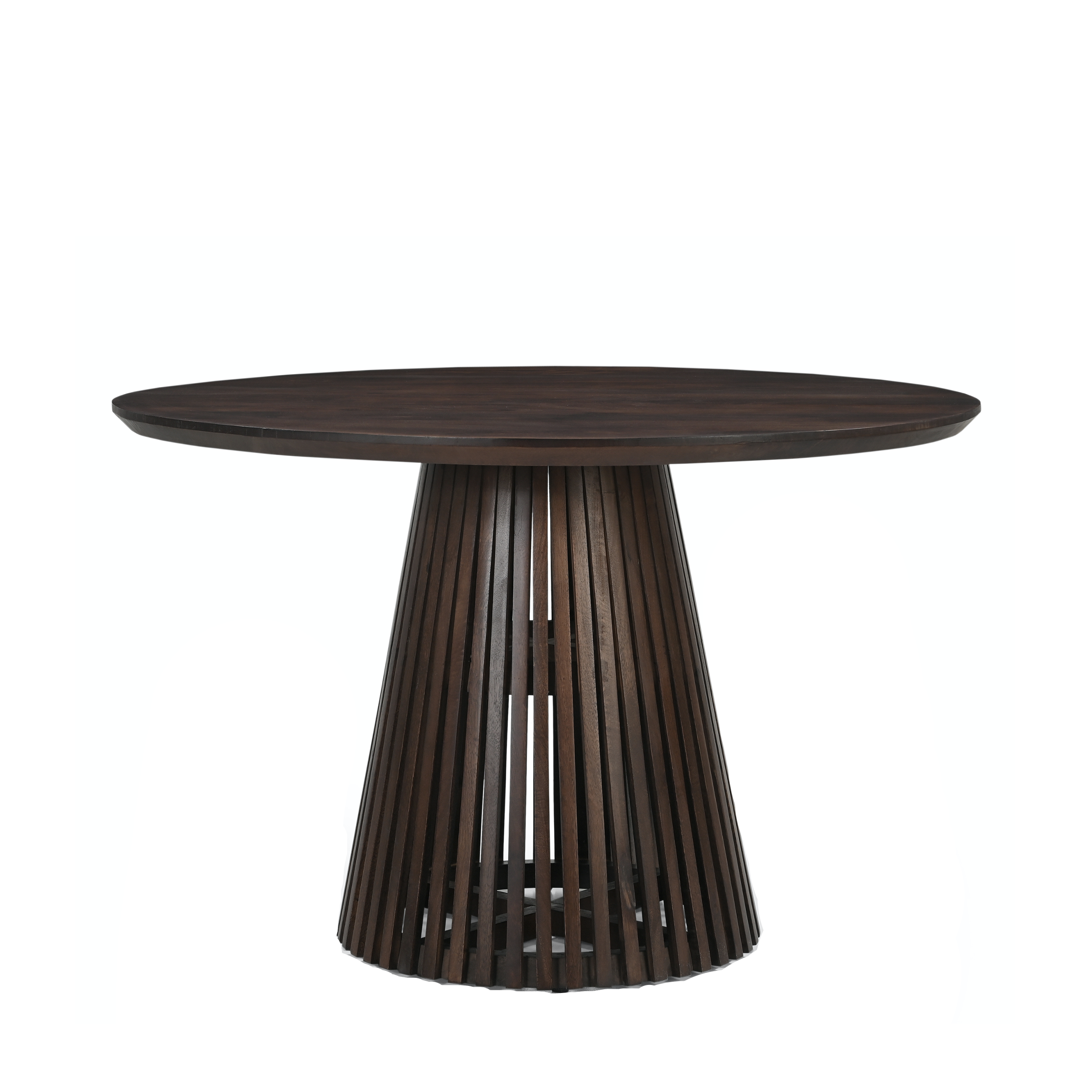 Remi Round Solid Mango Wood Dining Table Walnut (4 Sizes) – COKU Limited