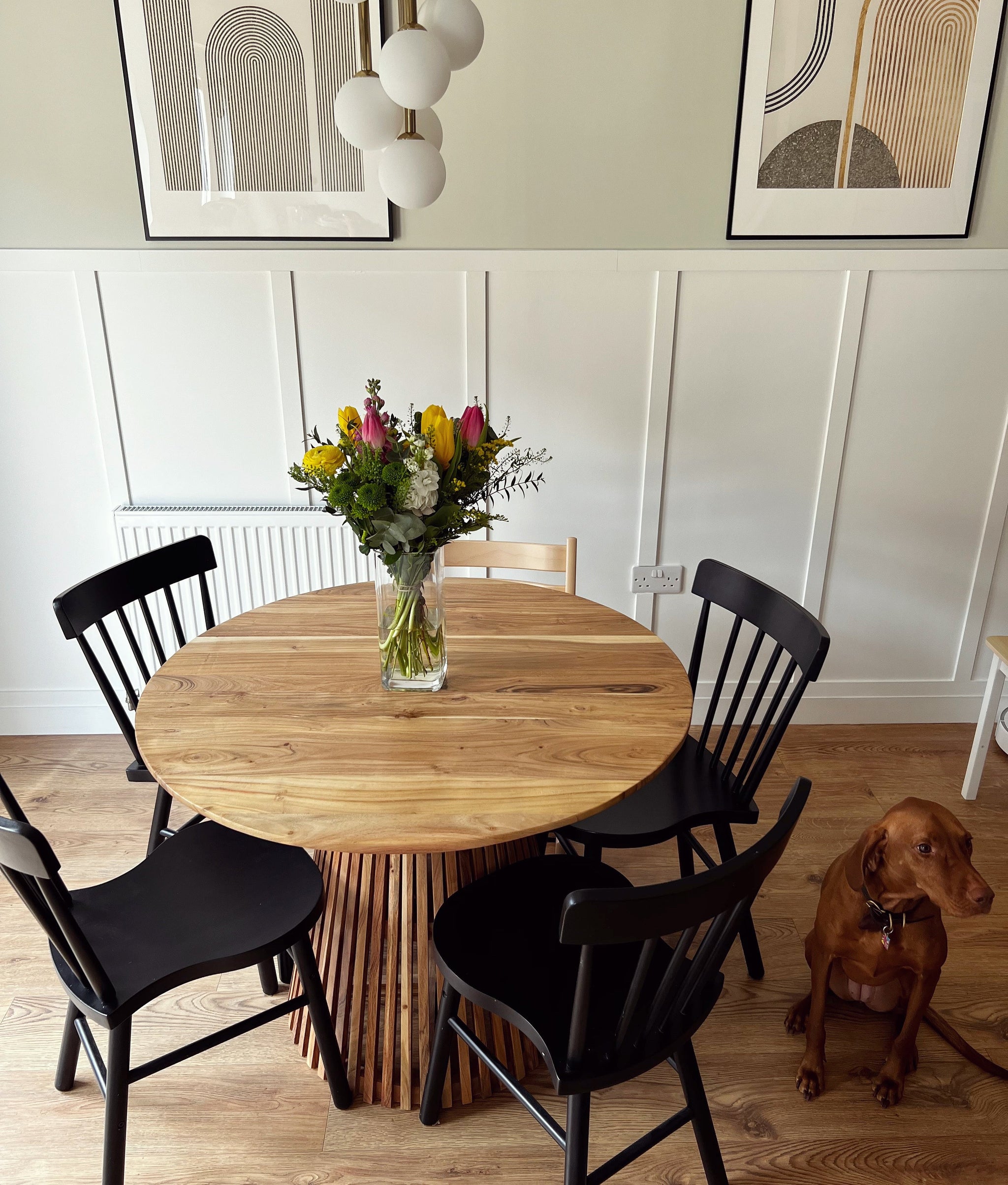 Remi Round Solid Acacia Wood Dining Table Natural (4 Sizes) – COKU Limited