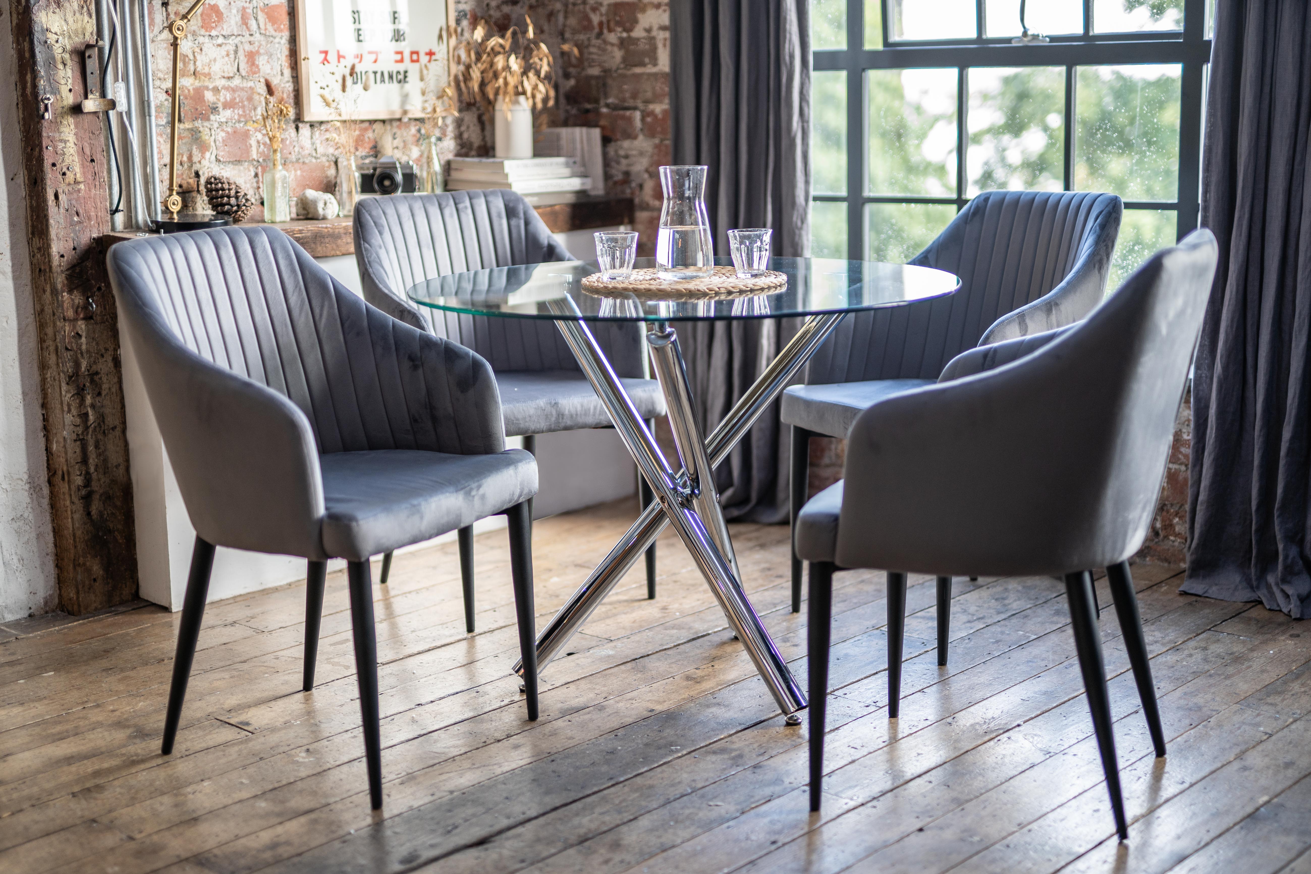 Maia Dining Set with 2 or 4 Aria Dining Chairs in Grey – COKU Limited