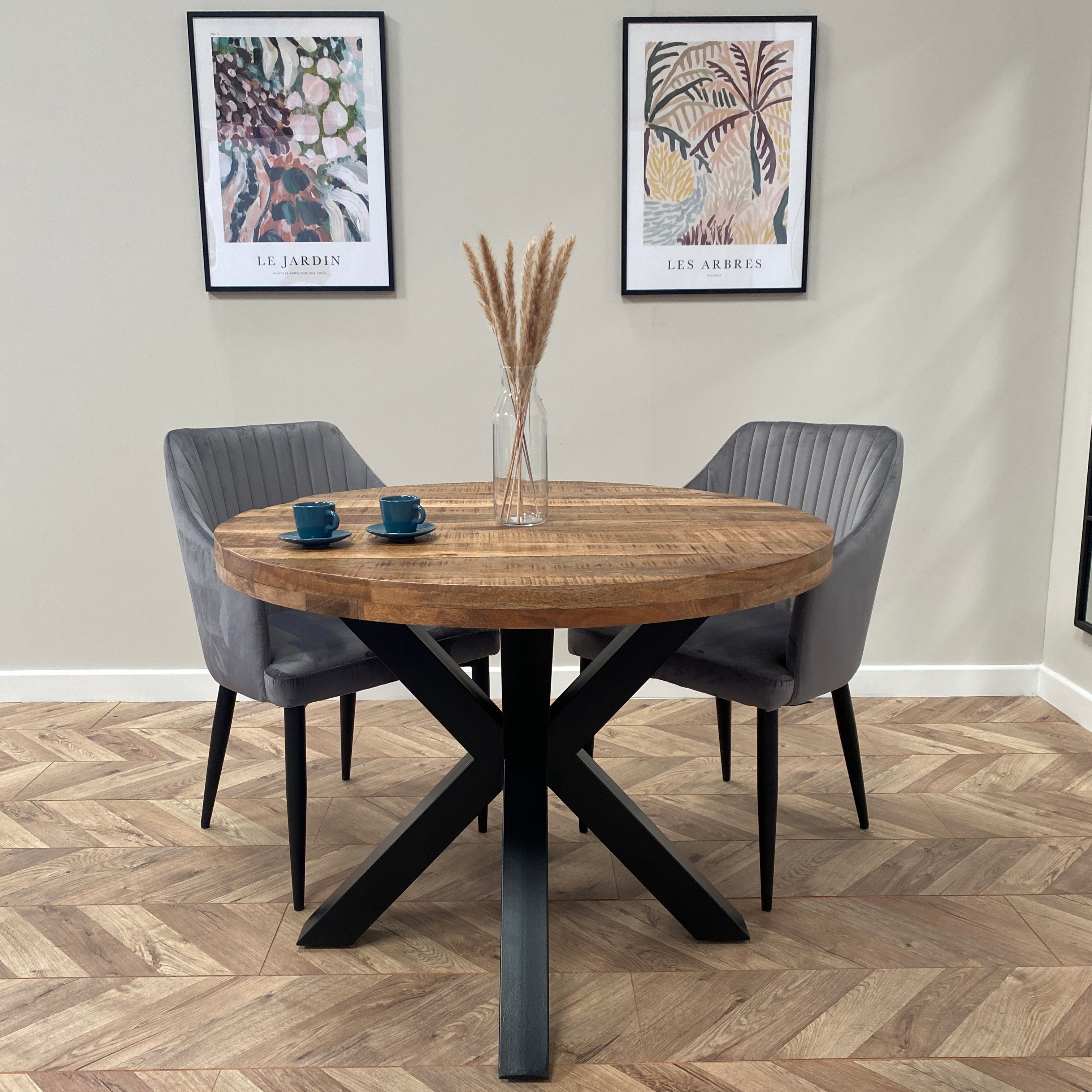 Sara Dining Set with 2-6 Aria Dining Chairs in Grey – COKU Limited